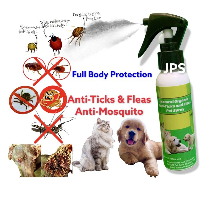 PET SPRAY ALL NATURAL ANTI TICK AND FLEAS LICE, MITES, MOSQUITOES ...