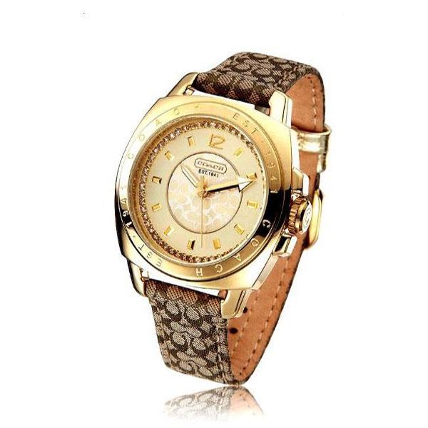 Coach Mini Boyfriend Women's Leather Watch (Gold) | Lazada PH