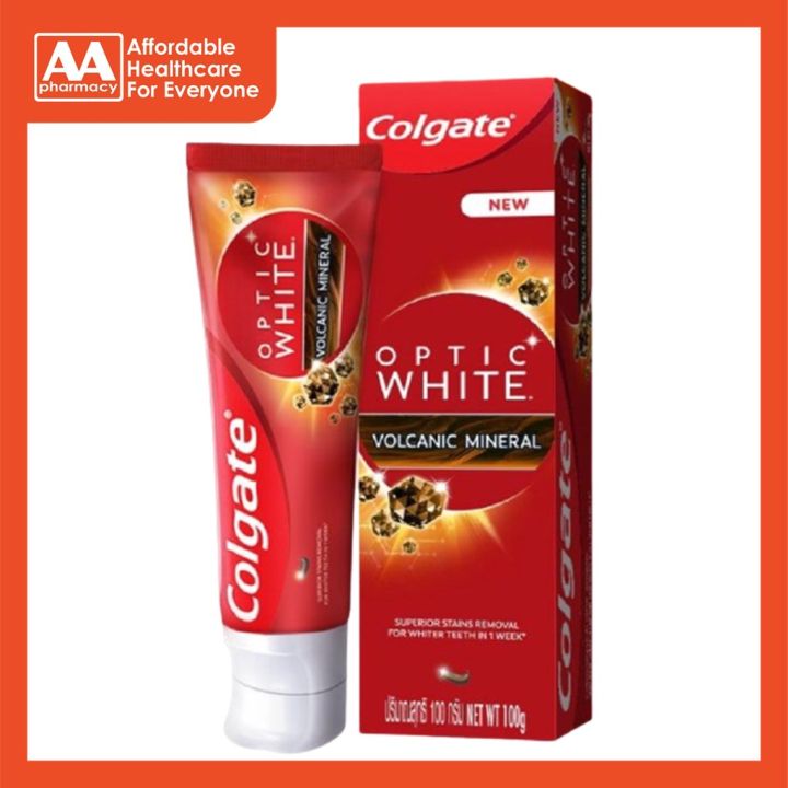 Colgate Optic White Toothpaste Volcanic Mineral 100g | Lazada