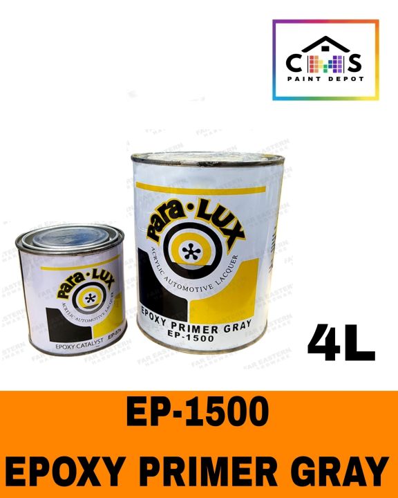 PARALUX EP-1500 EPOXY PRIMER GRAY 4L W/ EP-37 EPOXY CATALYST | Lazada PH