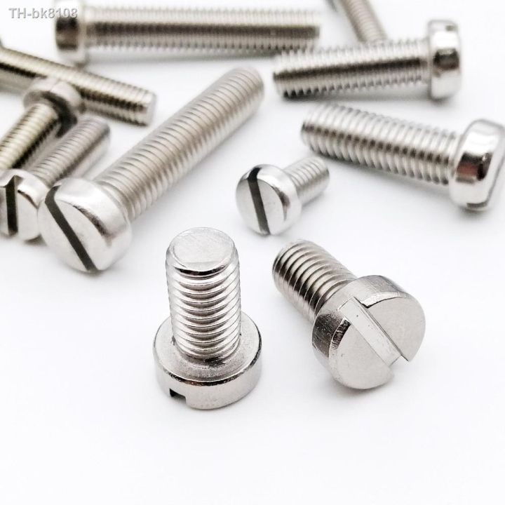 10/50pcs M3 M4 M5 M6 M8 304 A2-70 stainless steel GB65 Slotted Cap Head Slot Column Round Cheese ...
