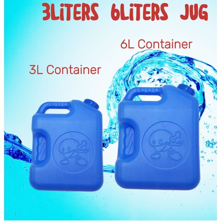3 Liters 6 Liters Slim Water Container Jug Pitcher QUALITY CONTAINERS ...