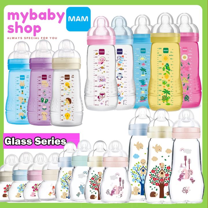 MAM 270ml 330ml Easy Active Anti-Colic Wide Neck Baby Feeding Bottle ...