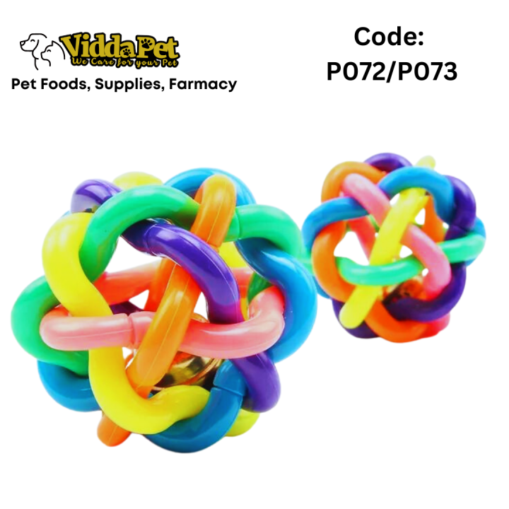 1piece Atom Ball pet cat dog toyRubber Colorful Braided Ball ...