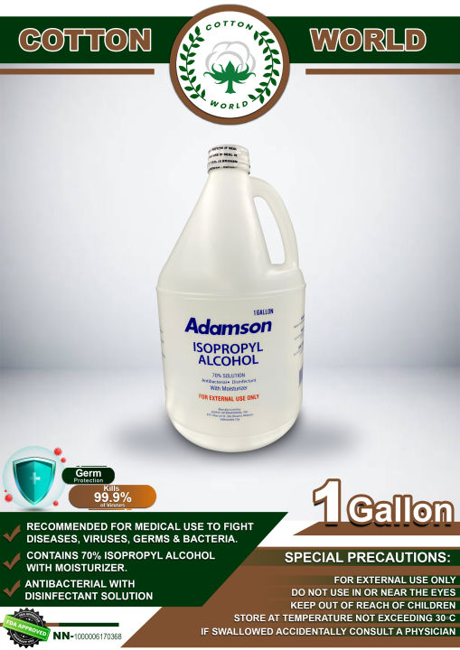 Adamson 1 Gallon 70% Isopropyl Alcohol | Lazada PH