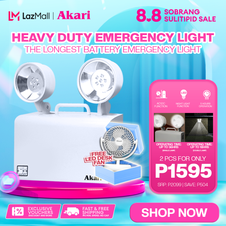 Akari LED Heavy Duty Emergency Light - AELG-L36 with free ARF-606 ...