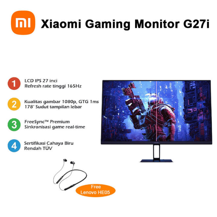 Xiaomi Gaming Monitor G27i 27 Inch Monitor 165Hz Refresh Rate 1ms GTG ...