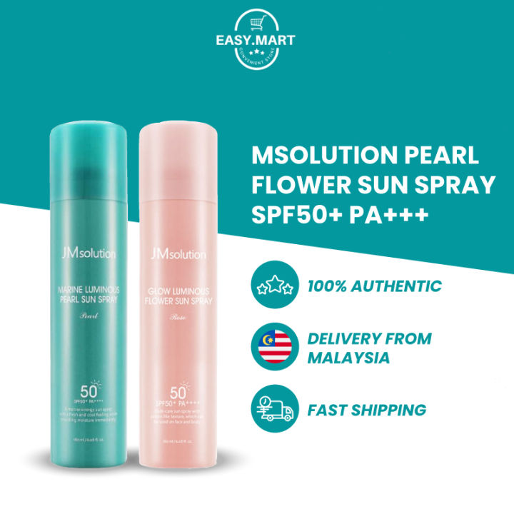 READY STOCK JMsolution Pearl Flower Sun Spray SPF50+ PA+++ 180ML ...