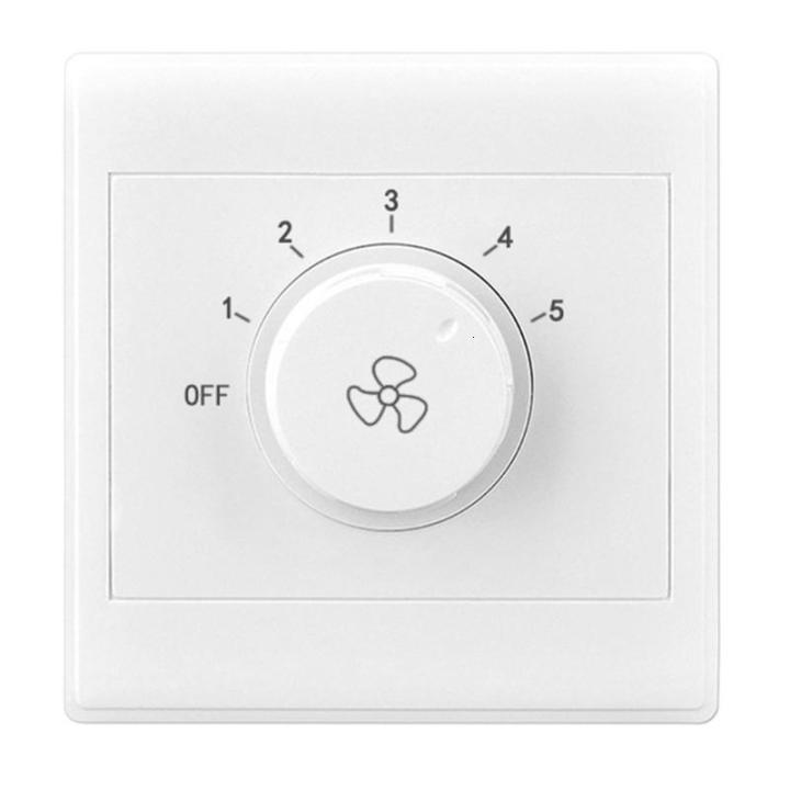 Adjustable 5 Gear Fan Speed Controller Type 86 Surfaces Mount Ceiling ...