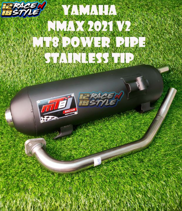 MT8 PIPE YAMAHA NMAX V2 2020 STAINLESS TIP POWER PIPE ORIG THAILAND ...