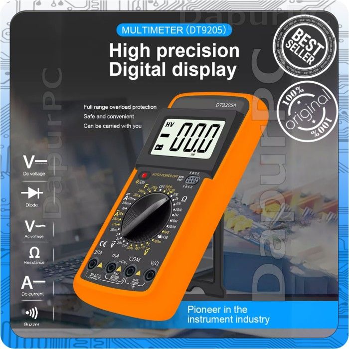 Digital Multimeter DT9205A Pocket Size Multitester RICHMETERS | Lazada ...