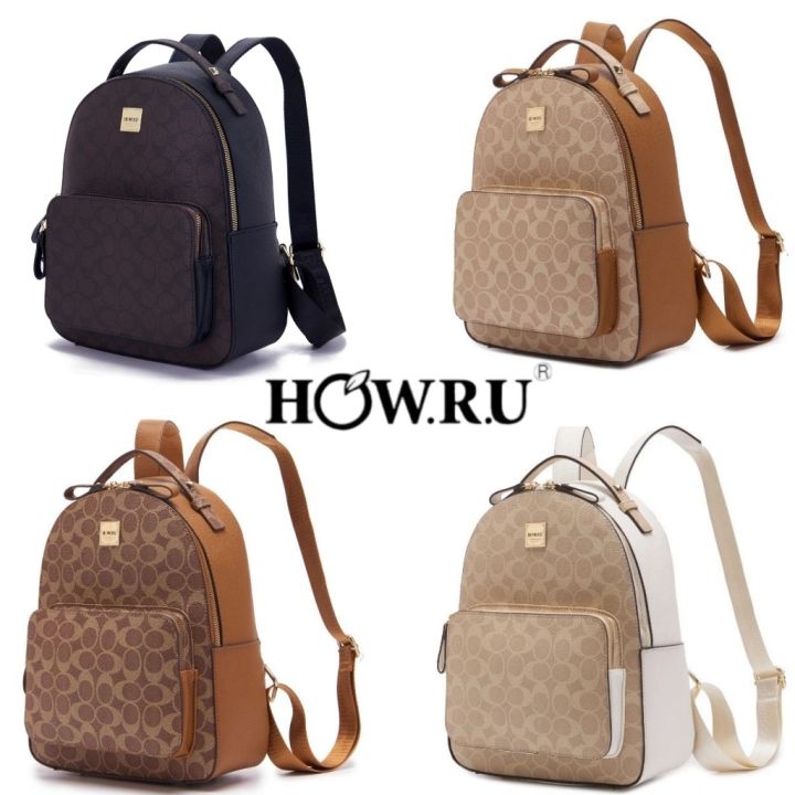 ORIGINAL HOWRU LEATHER BACKPACK COACH POCKET | Lazada PH