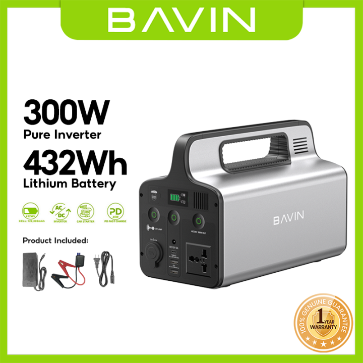 BAVIN PS300 120000mAh 432Wh PD Fast 45W & QC3.0 300W for Outdoors ...