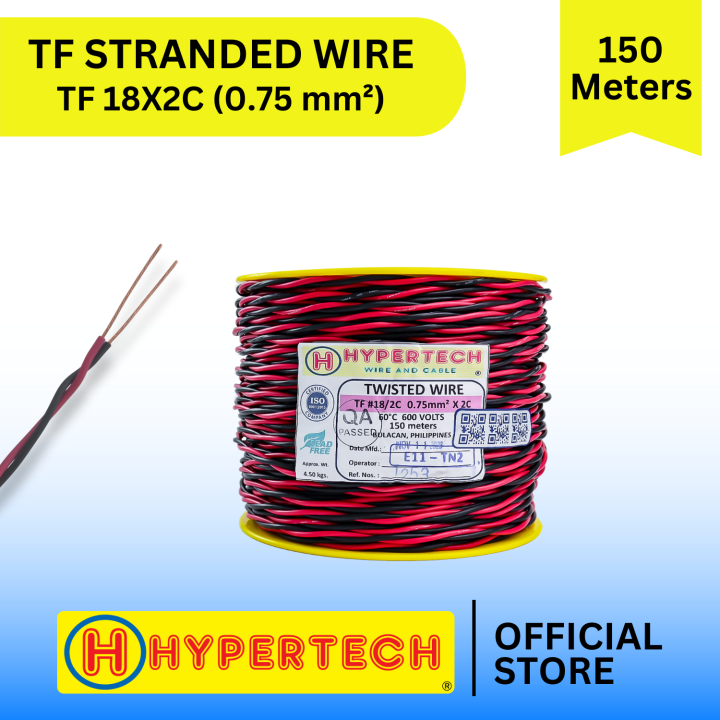 Hypertech TF Twisted Wire # 18X2 - 150meters - Stranded - Pure Copper ...