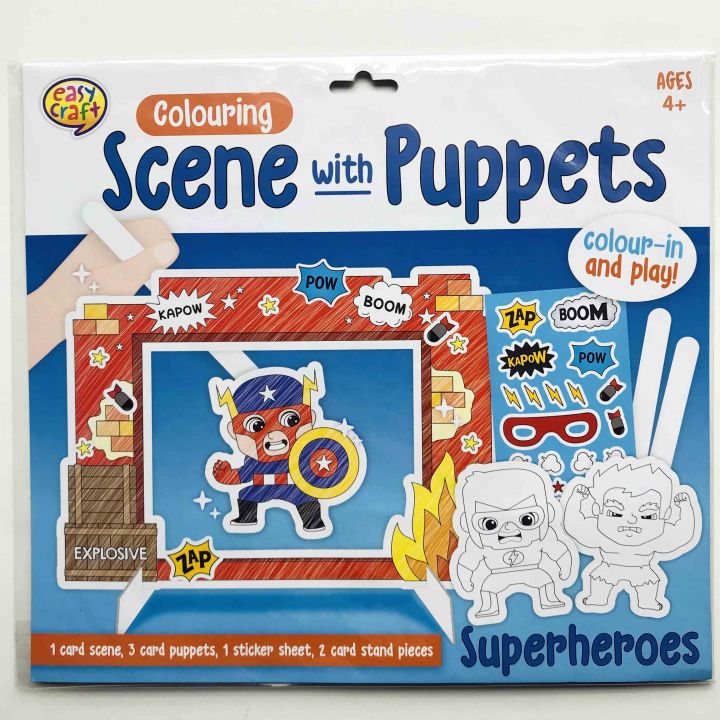 Scene with puppets colouring in, Kids crafts, DIY KID CRAFT, Kids ...