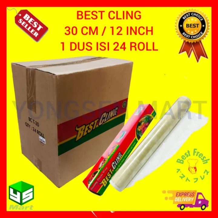 Plastik wrap pembungkus buah dan makanan Best cling 30 cm x 12 inch ( 1 ...