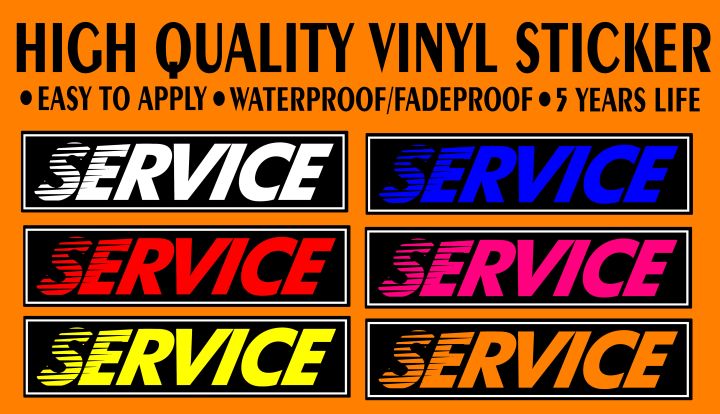 service sticker printed sticker 2x8 inch | Lazada PH
