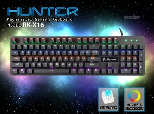 Razeak คีย์บอร์ด รุ่น RK-X16 Airavata Hunter Semi Blue Switch ...