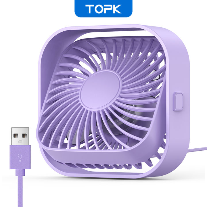 TOPK USB Portable Mini Fan,Desk Personal Electric Fan Table ,Standing ...