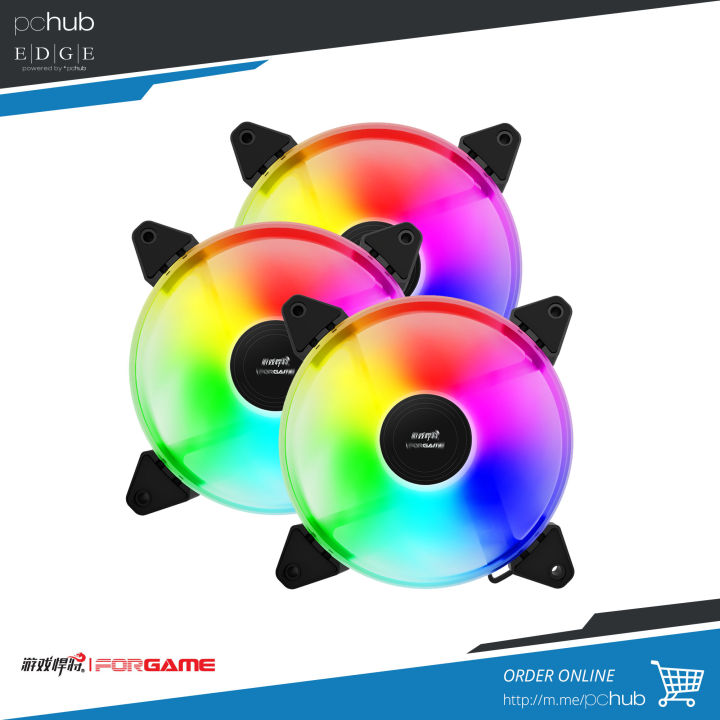 PChub | iForgame ICE aRGB 3 in 1, Aux fan, 3 Pack + Controller 5V 12V ...