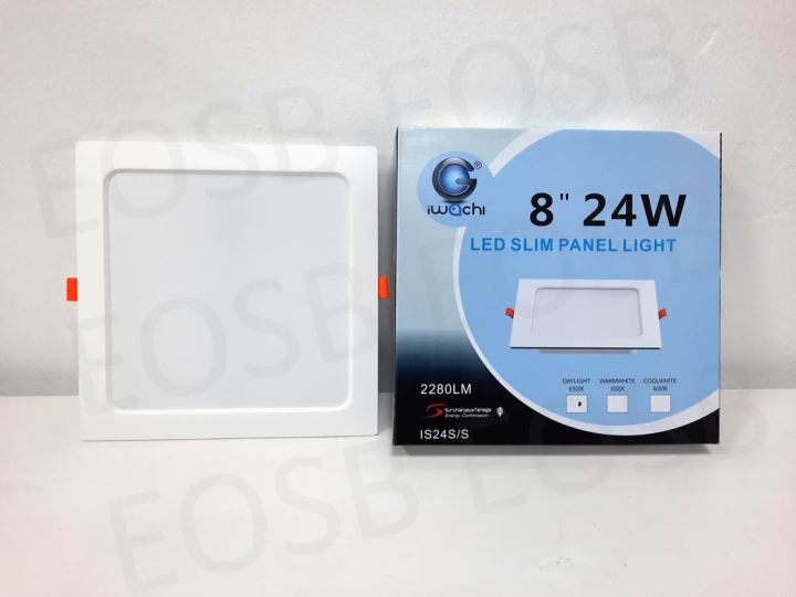 Iwachi 8" 24W (Square) LED Slim Panel Light (Sirim) - 6500K Daylight ...