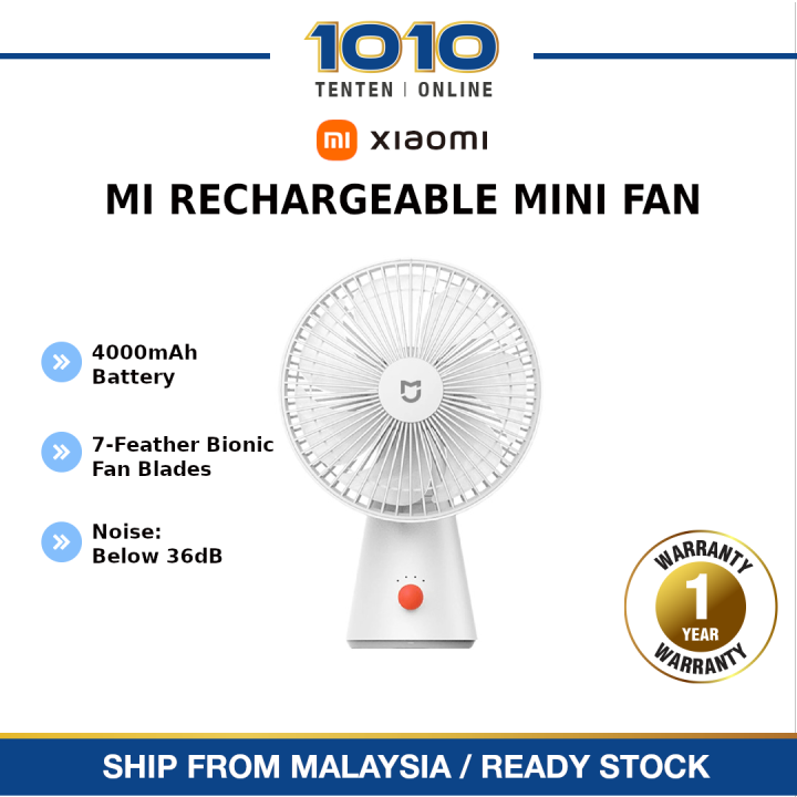 [Global Version / MY Version] Xiaomi Desktop Rechargeable Mini Fan 7 ...