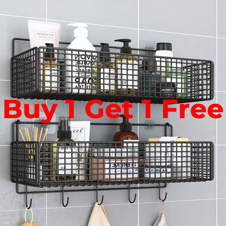 Kitchen Bathroom Rack Hanger Wrought Iron Multifunction Hanging Basket ...