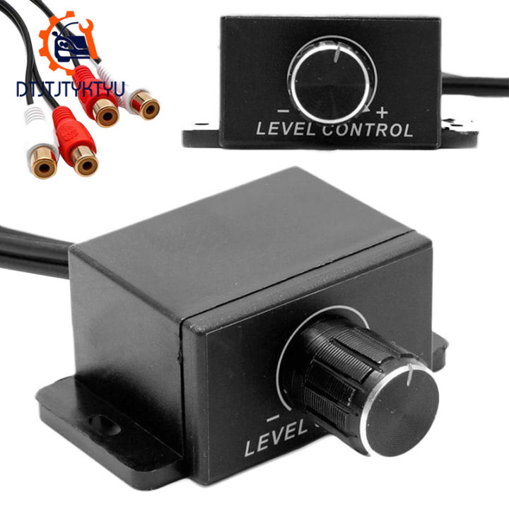 Car Audio Amplifier Regulator Bass RCA Level Remote Volume Control Knob ...