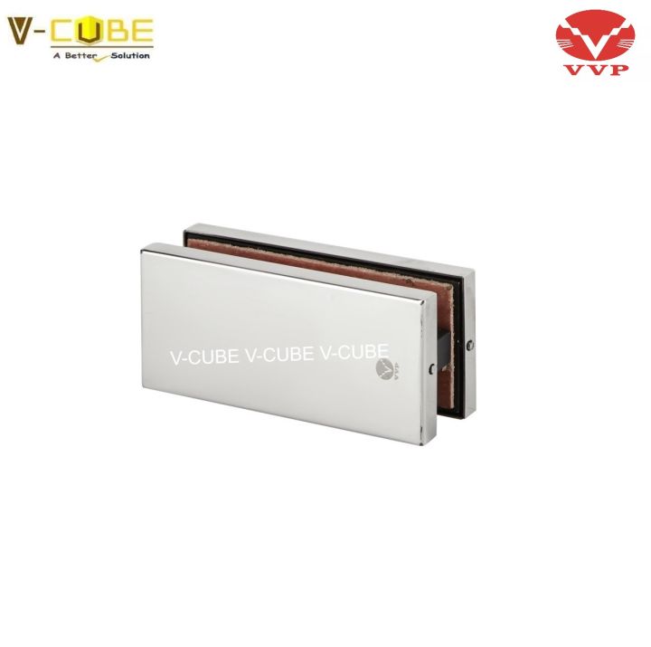 FT42 ตัวหนีบช่องแสงบนและข้างเล็ก-สีสแตนเลส-PS สำหรับประตูกระจกบานเปลือย-แบรนด์ VVP(วีวีพี ...