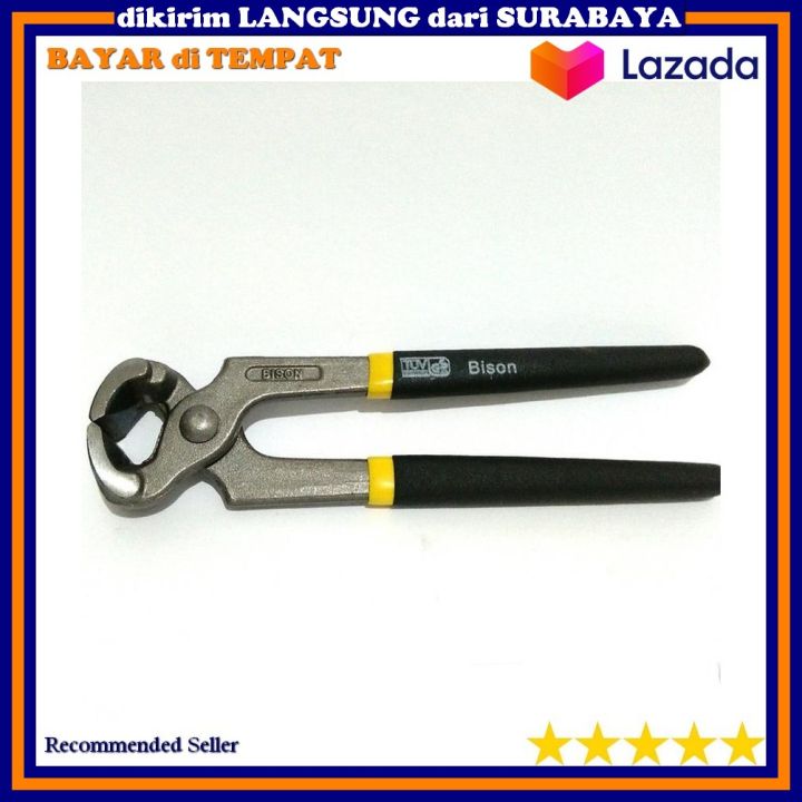 BISON Tang Catut / Kakak tua 8" Bison Kepala Besar - Carpenter Pincers ...