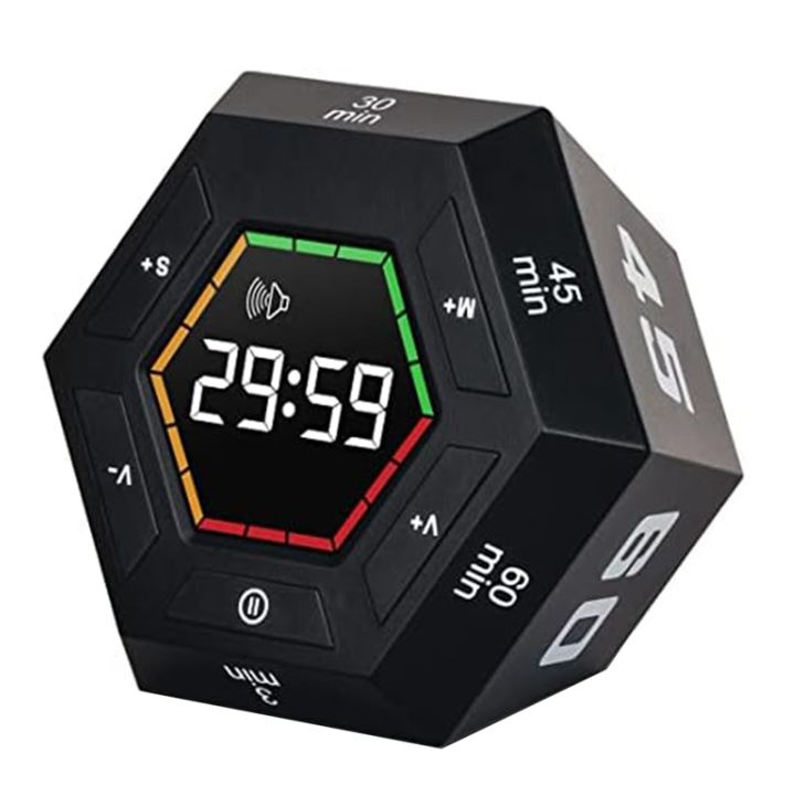 1 PCS Pomodoro Timer Productivity Timer Black Plastic 3, 5, 15, 30, 45 ...