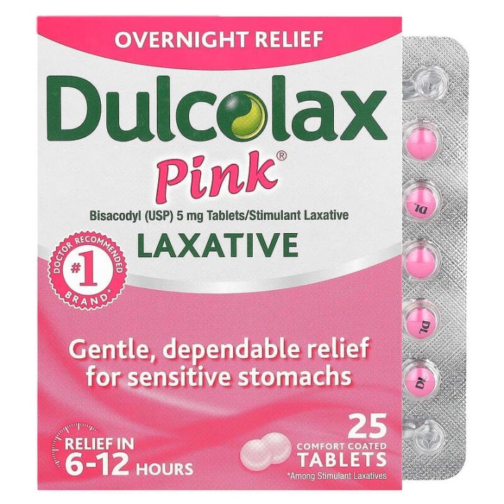 Dulcolax, Pink Laxative, 5 mg, 25 Comfort Coated Tablets | Lazada PH