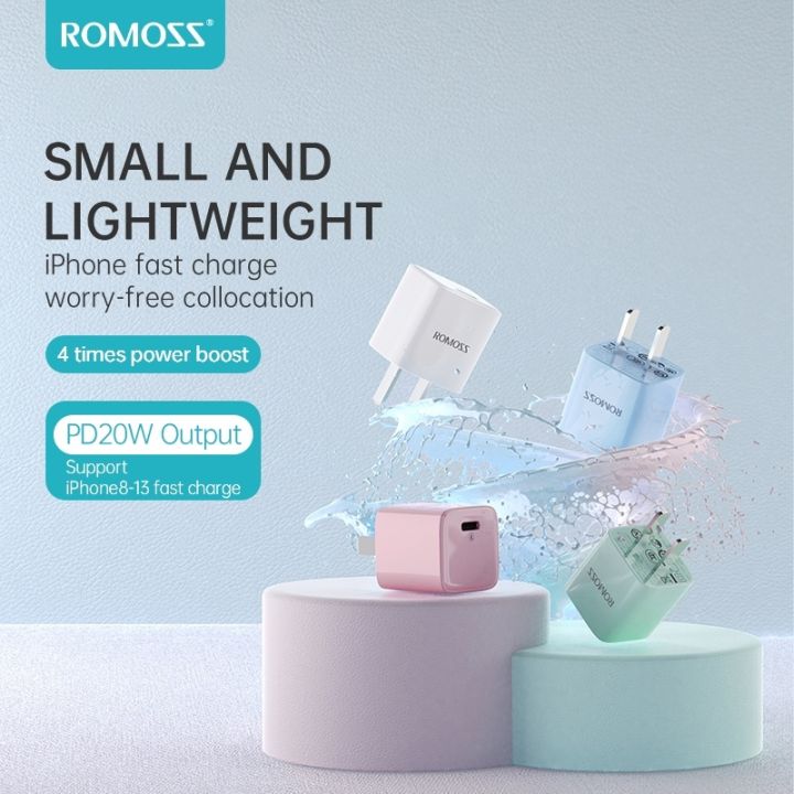 Romoss AC20C Fast Charger Adapter Mini PD20W original Portable TypeC ...