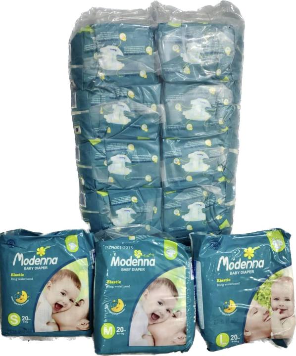 Modenna Air pro Extra Soft Baby Diaper 20's (Small)(Medium)(Large ...