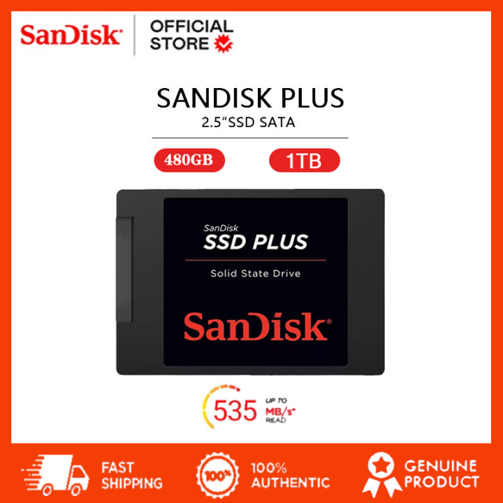 SanDisk SSD PLUS 2.5" 480GB 1TB SATA III Internal Solid State Drive (SSD) SDSSDA-1T00-G26丨 ...