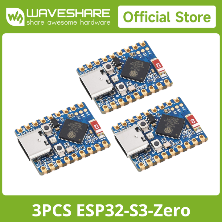 Waveshare 3pcs/Lot ESP32-S3 ESP32 S3 Mini Development, 240MHz Running Frequency, Microcontroller ...