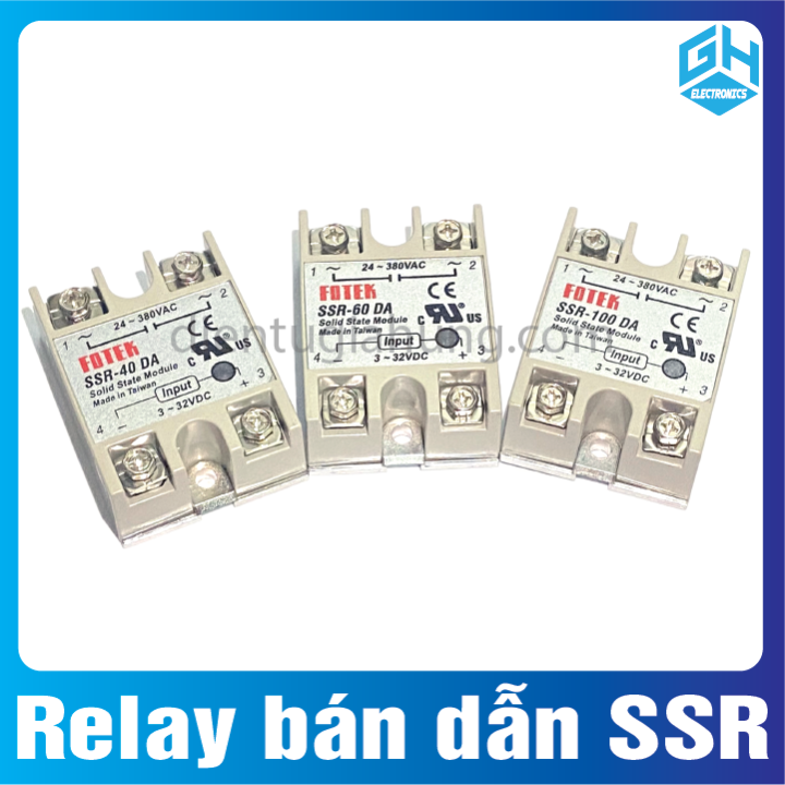 Rờ le Relay bán dẫn SSR các loại SSR-40 DA - SSR-60 DA - SSR-100 | Lazada.vn