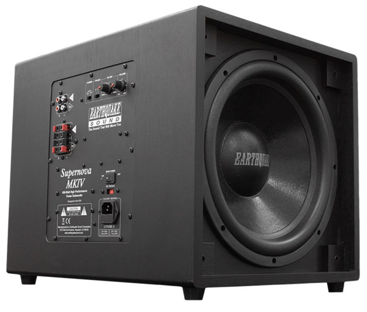 EARTHQUAKE SOUND MKIV-12 (BLACK), 12 INCH ACTIVE SUBWOOFER, HOME CINEMA ...