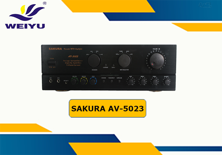 Sakura AV-5023 Karaoke MP3 Amplifier 550W x 2 5.1 Channel Original Sakura | Lazada PH