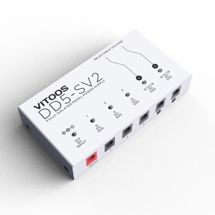 VITOOS DD5-SV2 effect pedal power supply fully isolated Filter ripple ...