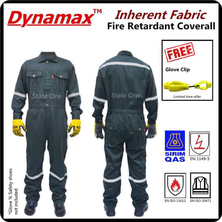 DYNAMAX DOSH SIRIM Certified Approved Dark Green Inherent Fabric Fire ...