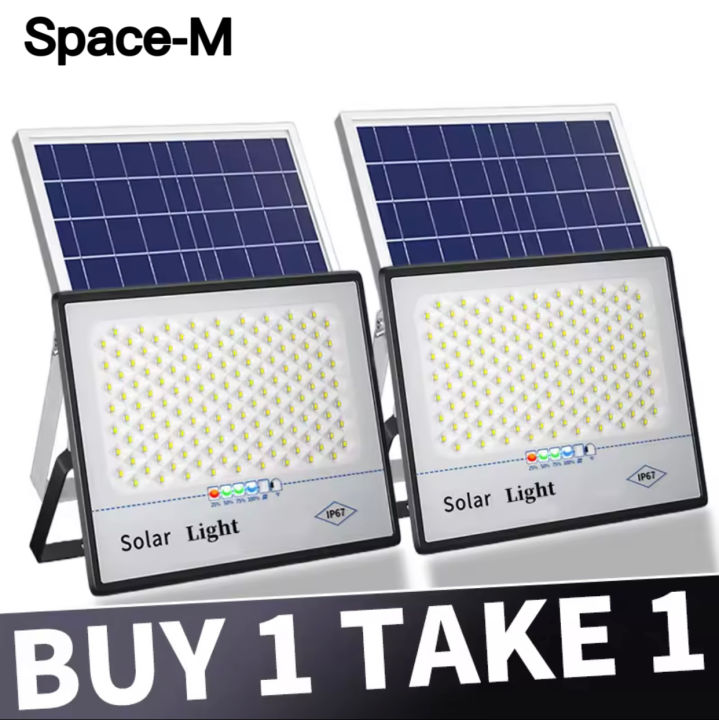 Space-M 100W solar lights with solar panel Solar Light Outdoor ...
