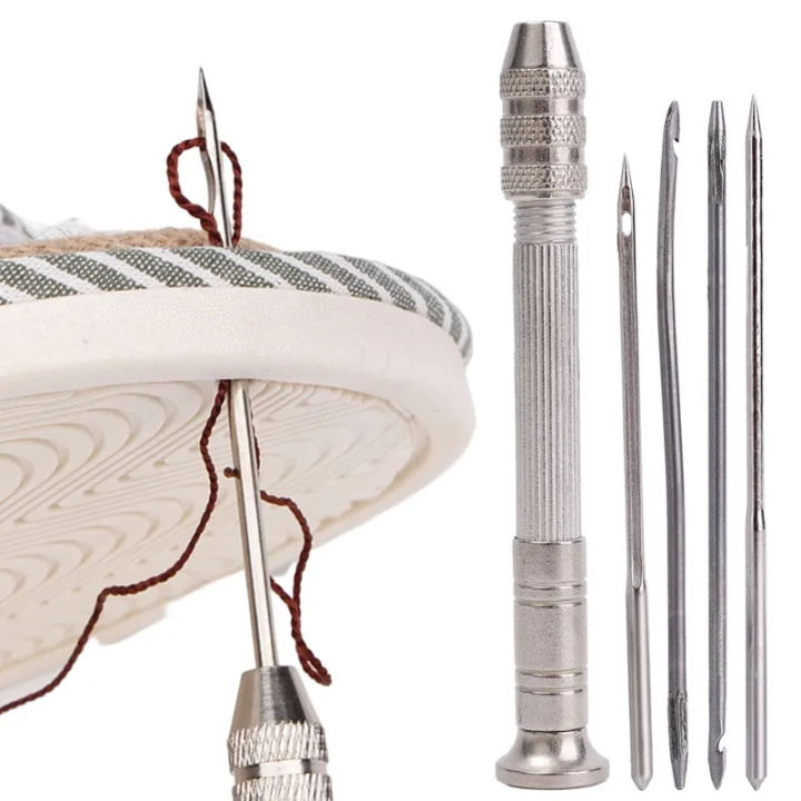 Multifunctional Leather Sewing Awl Set Replaceable Shoes Repair Tool ...