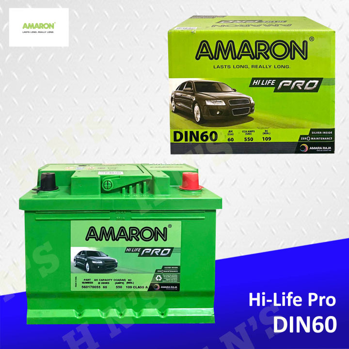 AMARON Hi-Life Pro Din 60 Din 55 Maintenance Free Car Battery ( 24 ...