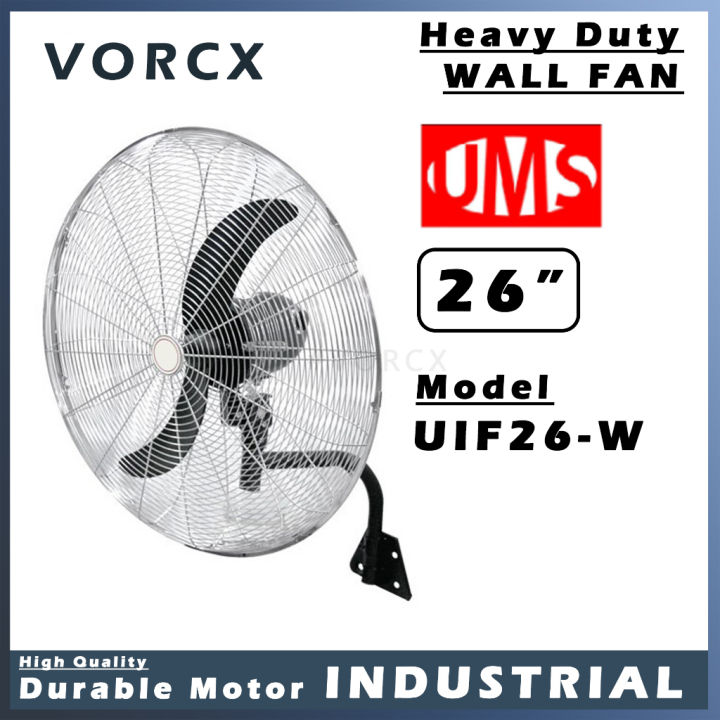 UMS UIF26-W 26" inch 180W 1400RPM Heavy Duty Industrial Wall Fan | Lazada