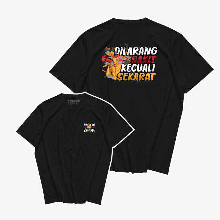 Baju Kaos kata-kata Anti Libur Tshirt Premium Free Stiker | Lazada ...