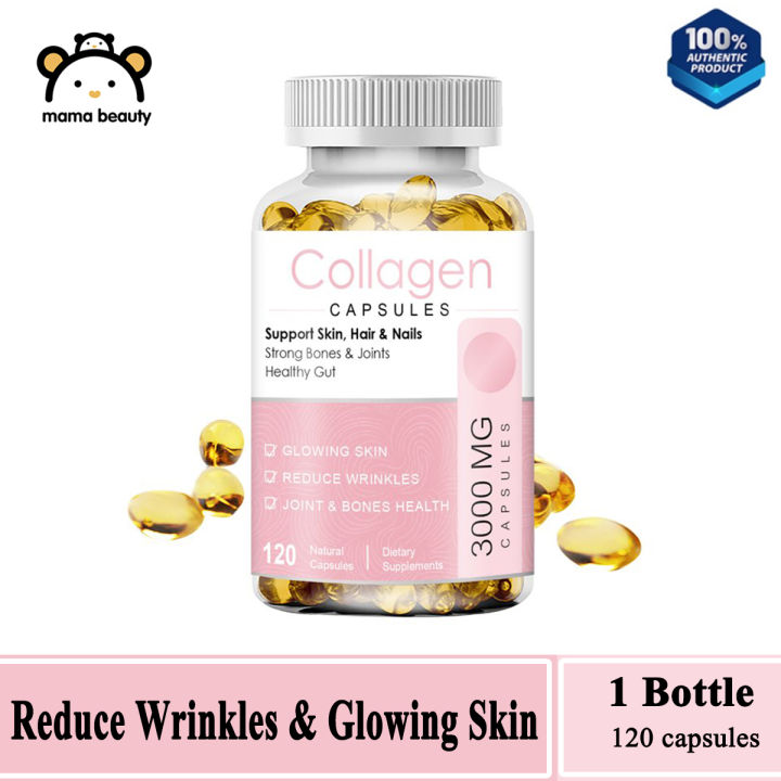 Mama Beauty Collagen Capsule with Biotin Anti Wrinkle Collagen Soft Gel ...