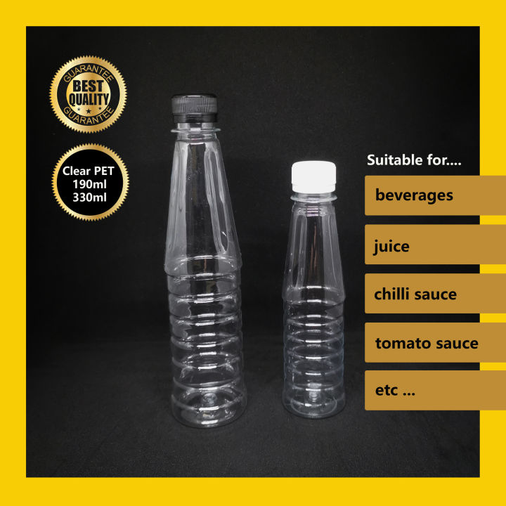 [190ml/330ml] Empty PET Sauce plastic bottle| plastik kosong botol sos ...