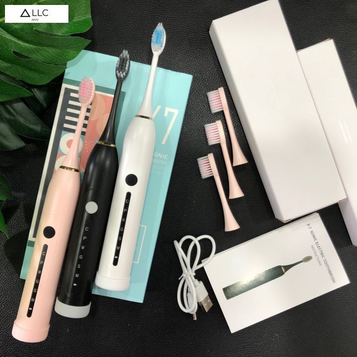 Bàn chải điện sonic X7, Bàn chải rung sóng âm đánh tan mảng bám thế hệ ...