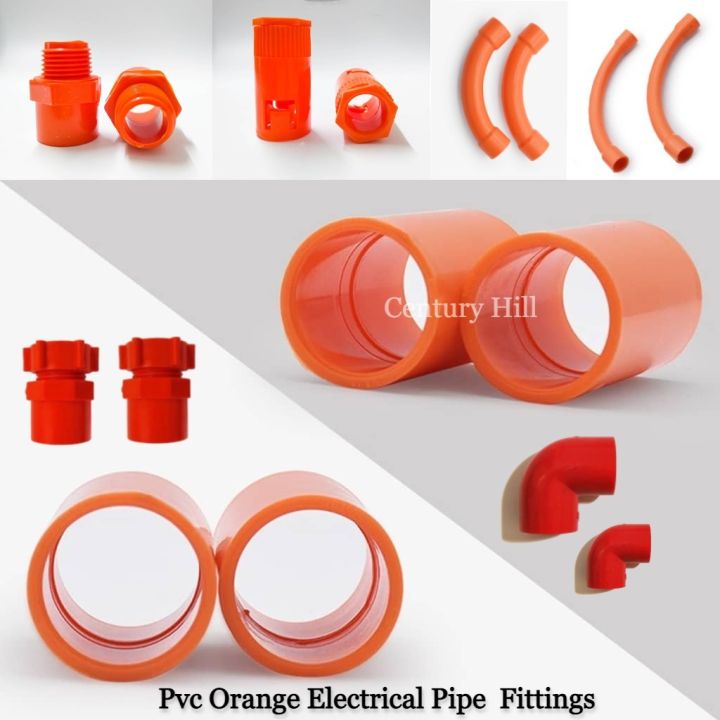 Pvc Orange Electrical Pipe Fittings EIBOW , COUPLING , MALE ADAPTOR , FLEXIBLE Connector | Lazada PH